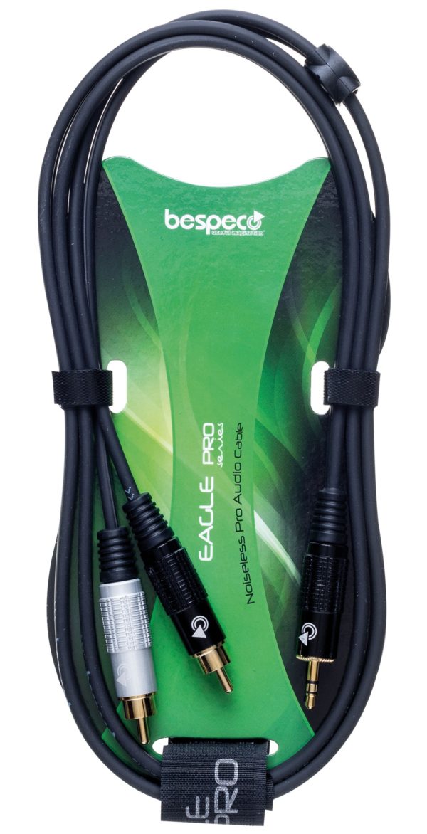 Bespeco - Cavo Eagle Pro interlink - jack stereo Ø 3,5 mm - 2 x RCA