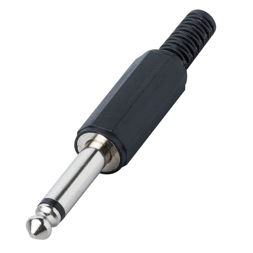 S10M - Ø 6,3 mm mono jack plug connector with plastic body - Bespeco