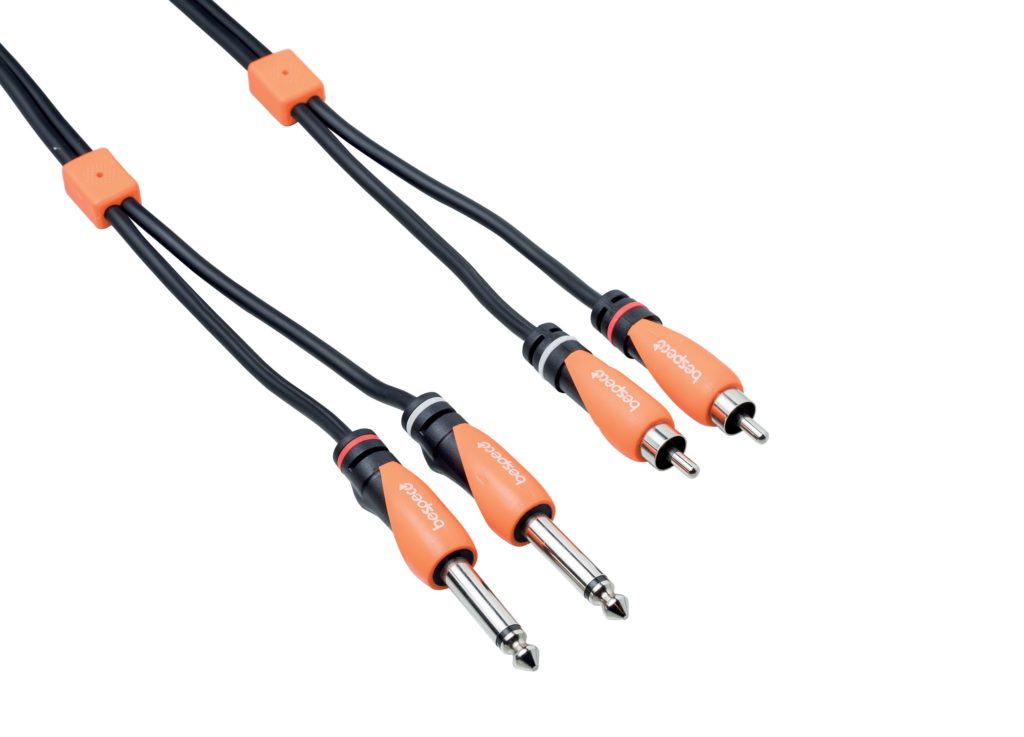 Bespeco - Interlink cable Silos series - 2 x jack Ø 6,3 mm - 2 x RCA